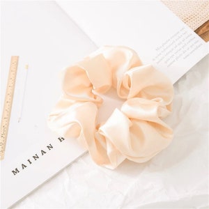 6-pieces Silk-satin Hair Scrunchy Value Set Neutral Color Scrunchies ...