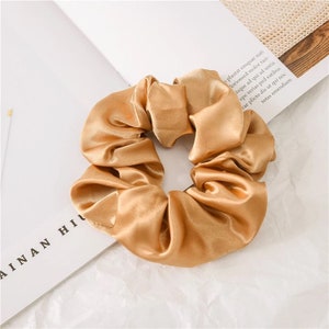 6-pieces Silk-satin Hair Scrunchy Value Set Neutral Color Scrunchies ...