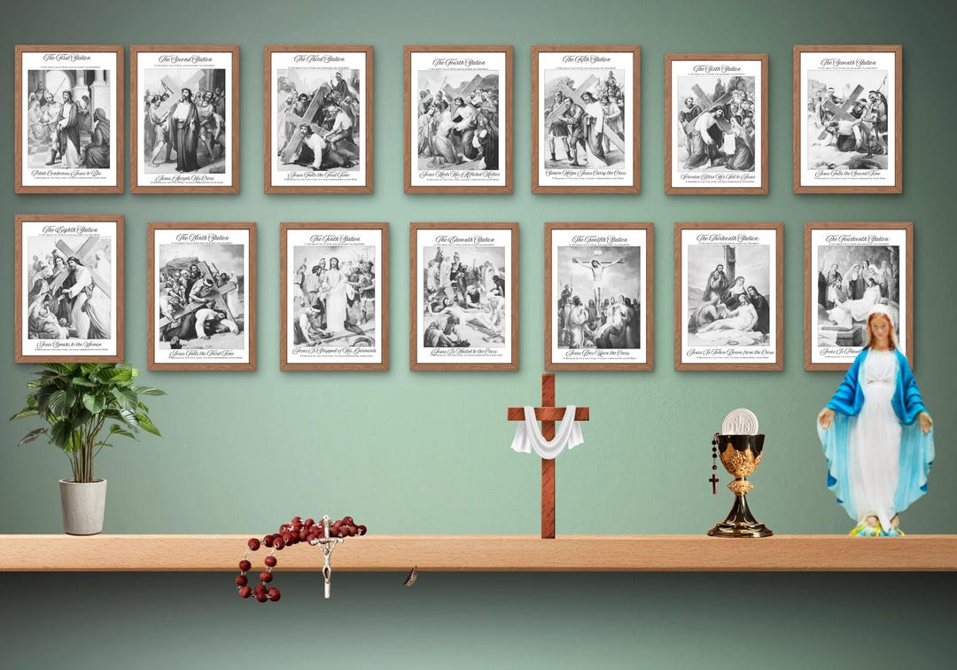 Stations of the Cross Printable Banner Catholic Lent & Easter Prayer ...