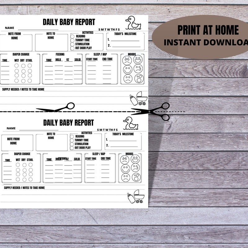 Toddler Daily Sheet - Etsy