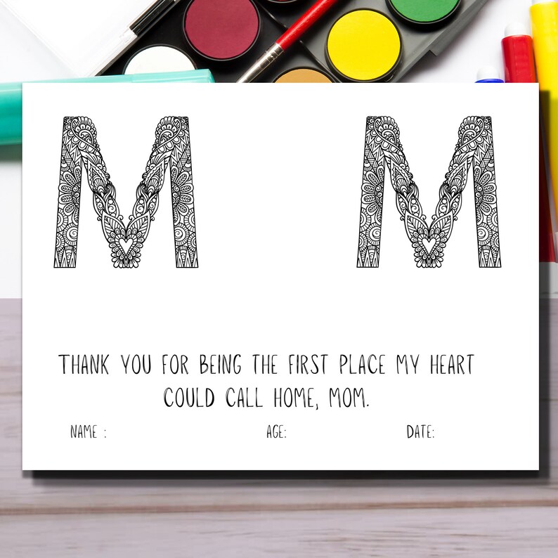 Mother's Day Last Minute Printable DIY Hand Print Art Gift From Kids ...