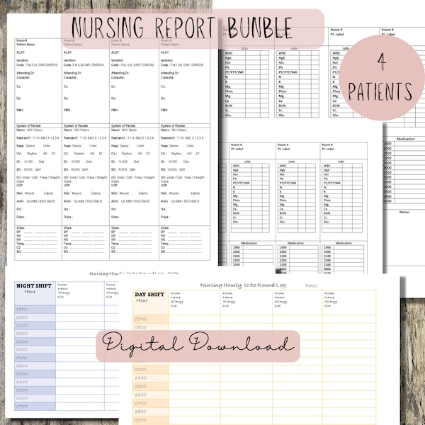 Nursing Report Sheet for Multiple Patients - Etsy