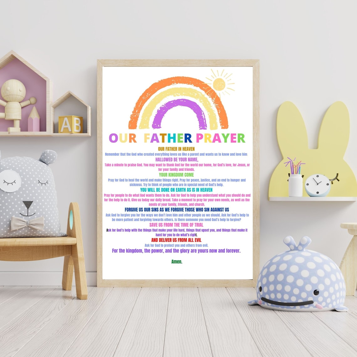 The Lord's Prayer Our Father Prayer for Kids the Lord's Prayer Kids the ...