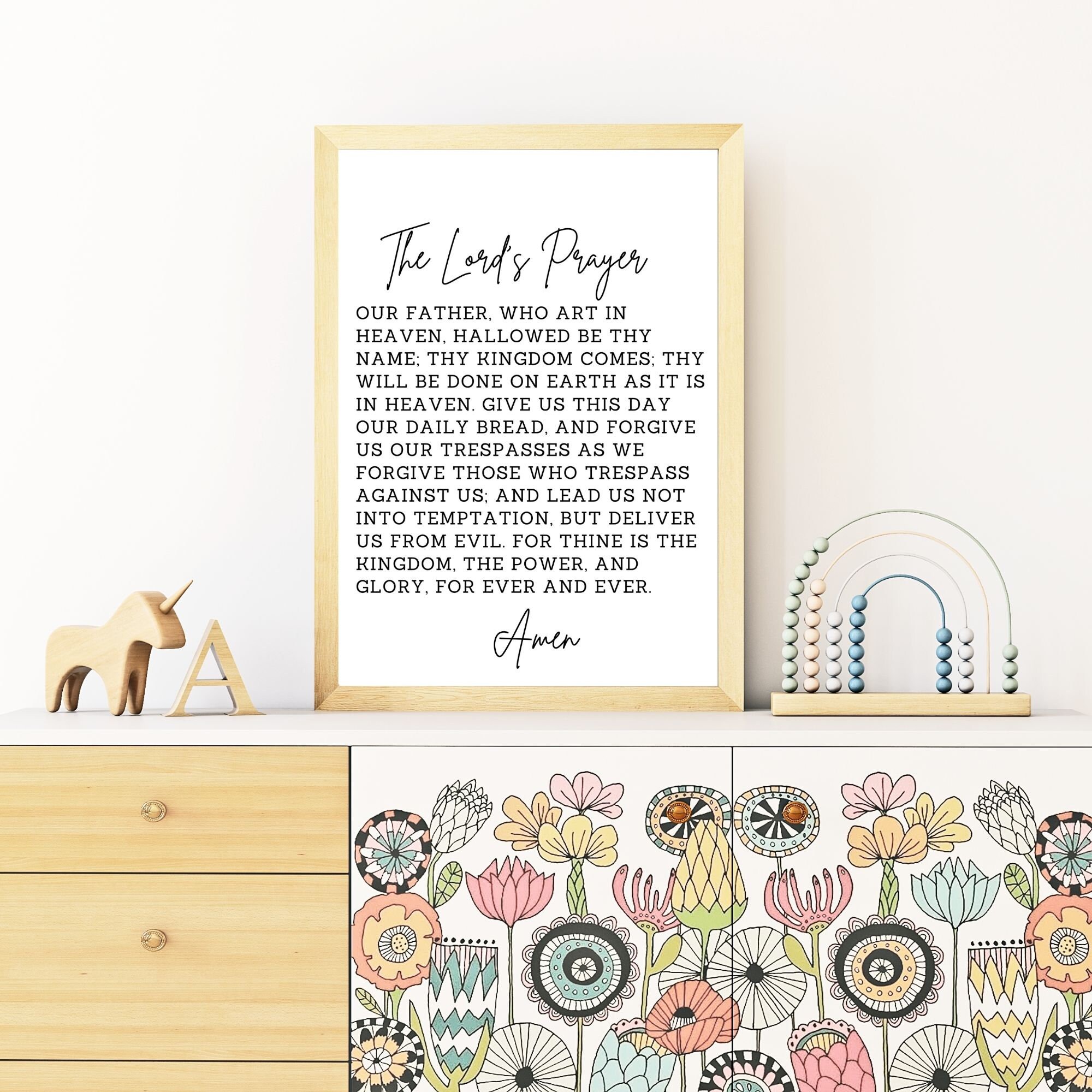 The Lord's Prayer| Our Father Prayer | Bible Verse Home Décor ...