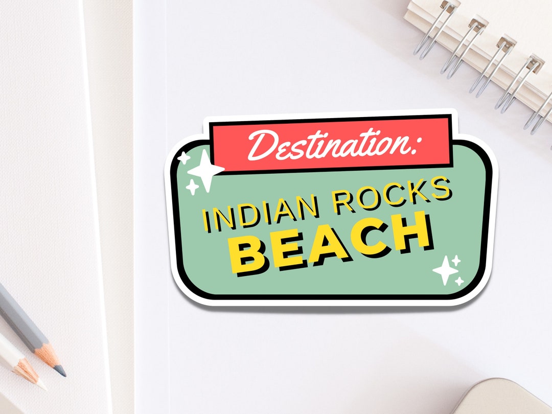Indian Rocks Beach Decal for Car Souvenir Sticker From Florida Glossy ...