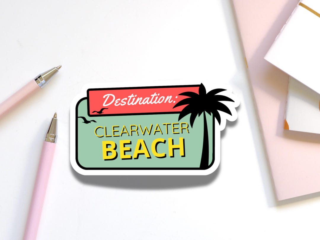Clearwater Beach Decal for Laptop | Souvenir Sticker From Clearwater ...