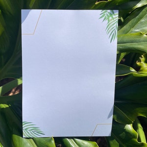 Palm Tree Stationery Set of Five Beach Greeting Cards With - Etsy