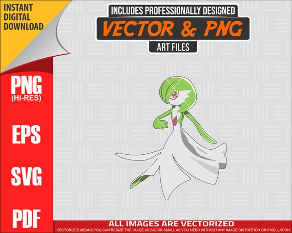 High Quality Pokemon Gardevoir SVG PNG 300 Dpi Clipart 282 | Etsy