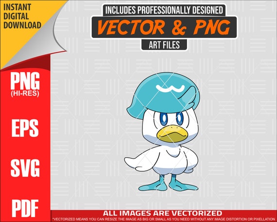 Hoge kwaliteit Pokemon Quaxly SVG PNG 300 dpi Clipart TBA - Etsy Nederland