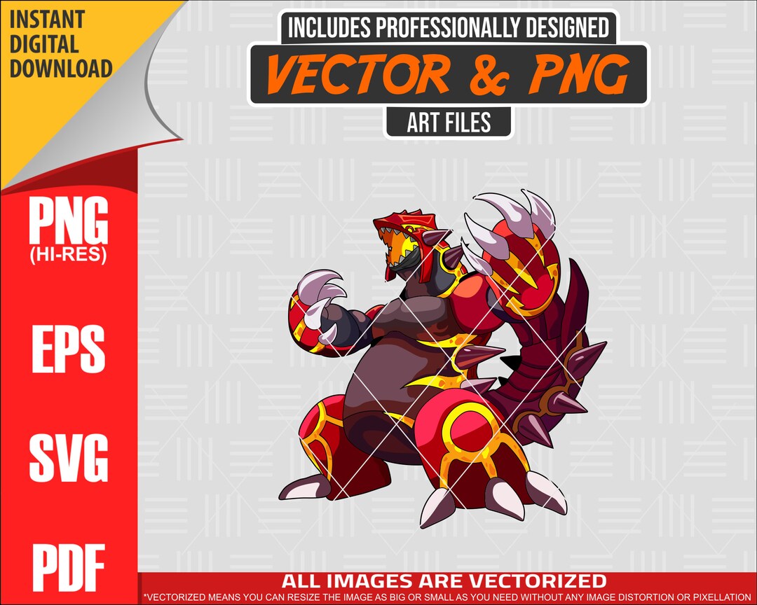 High Quality Pokemon Groudon SVG PNG 300 Dpi Clipart #383 - Etsy
