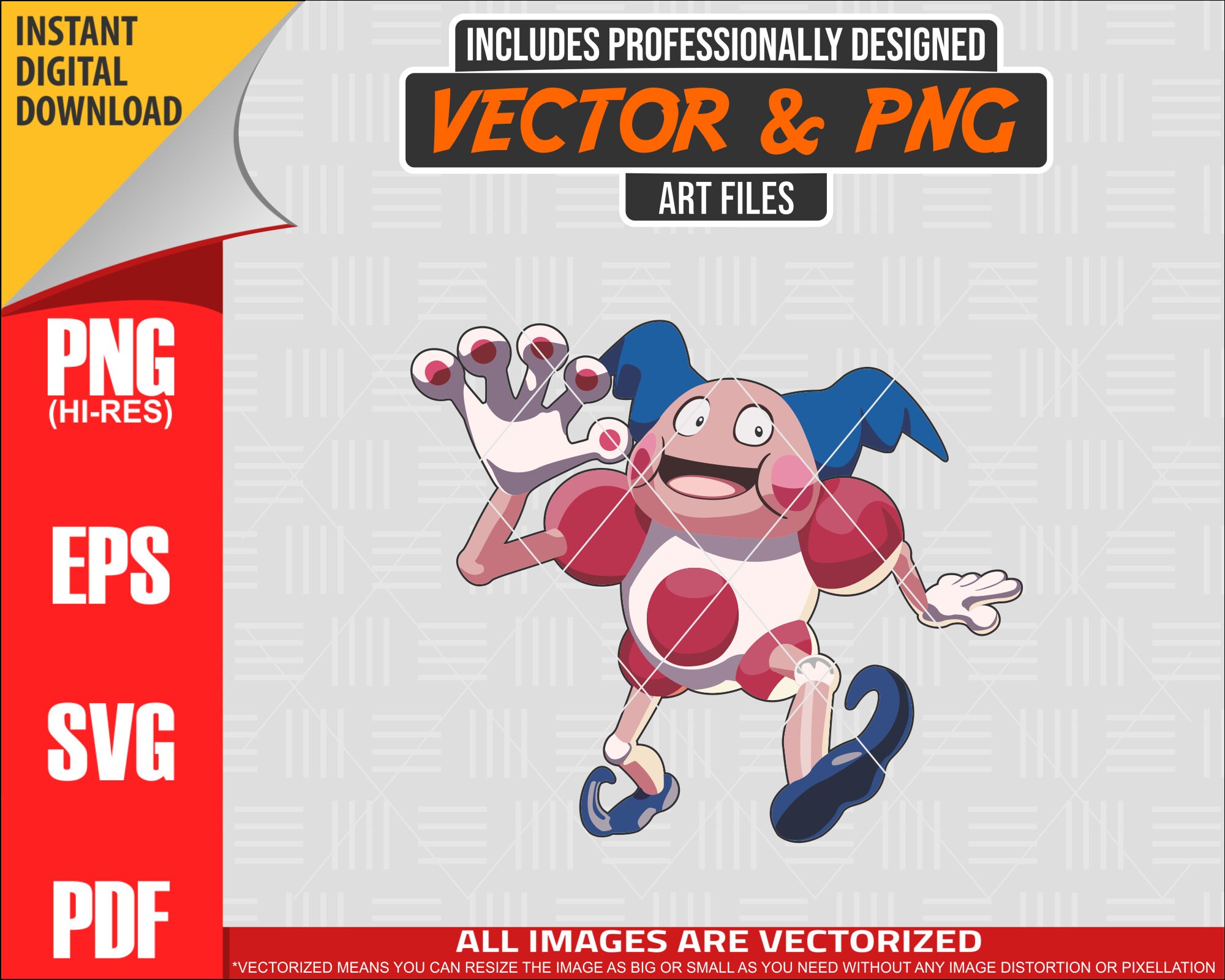 High Quality Pokemon Mr.mime SVG PNG 300 Dpi Clipart 122 - Etsy UK