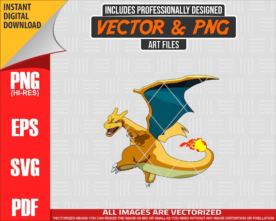 High Quality Pokemon Charizard SVG PNG 300 Dpi Clipart 006 - Etsy Canada