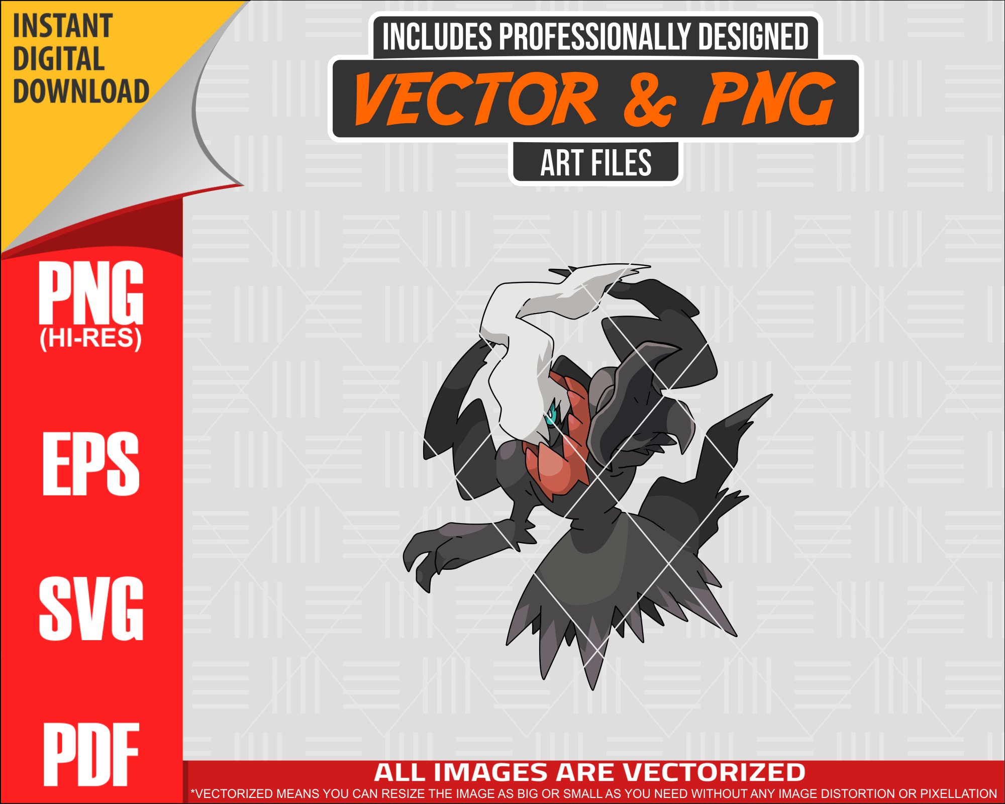 High Quality Pokemon Darkrai SVG PNG 300 Dpi Clipart #491 - Etsy