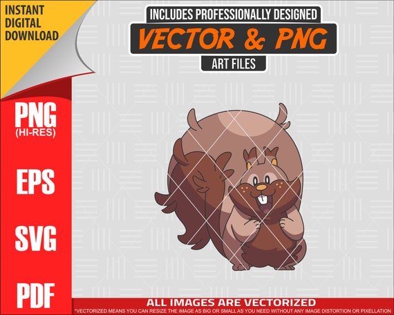 High Quality Pokemon Greedent SVG PNG 300 Dpi Clipart 820 - Etsy