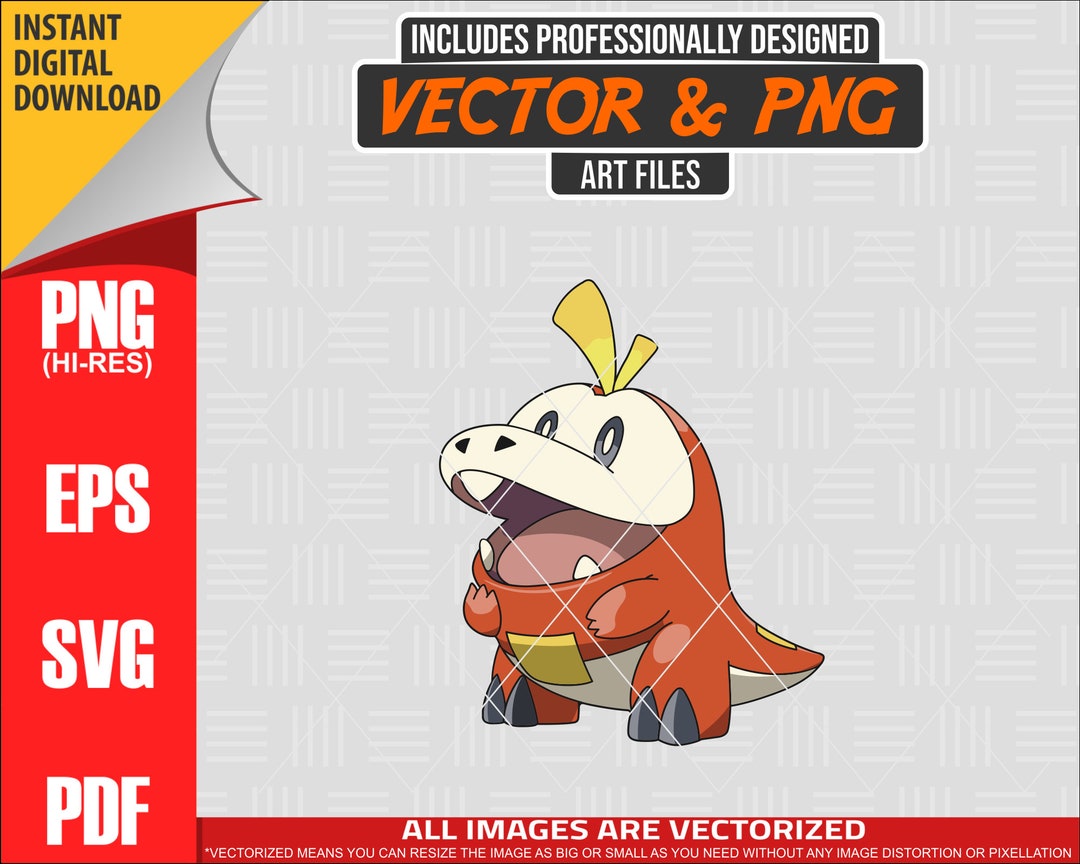 High Quality Pokemon Fuecoco SVG PNG 300 Dpi Clipart #TBA - Etsy