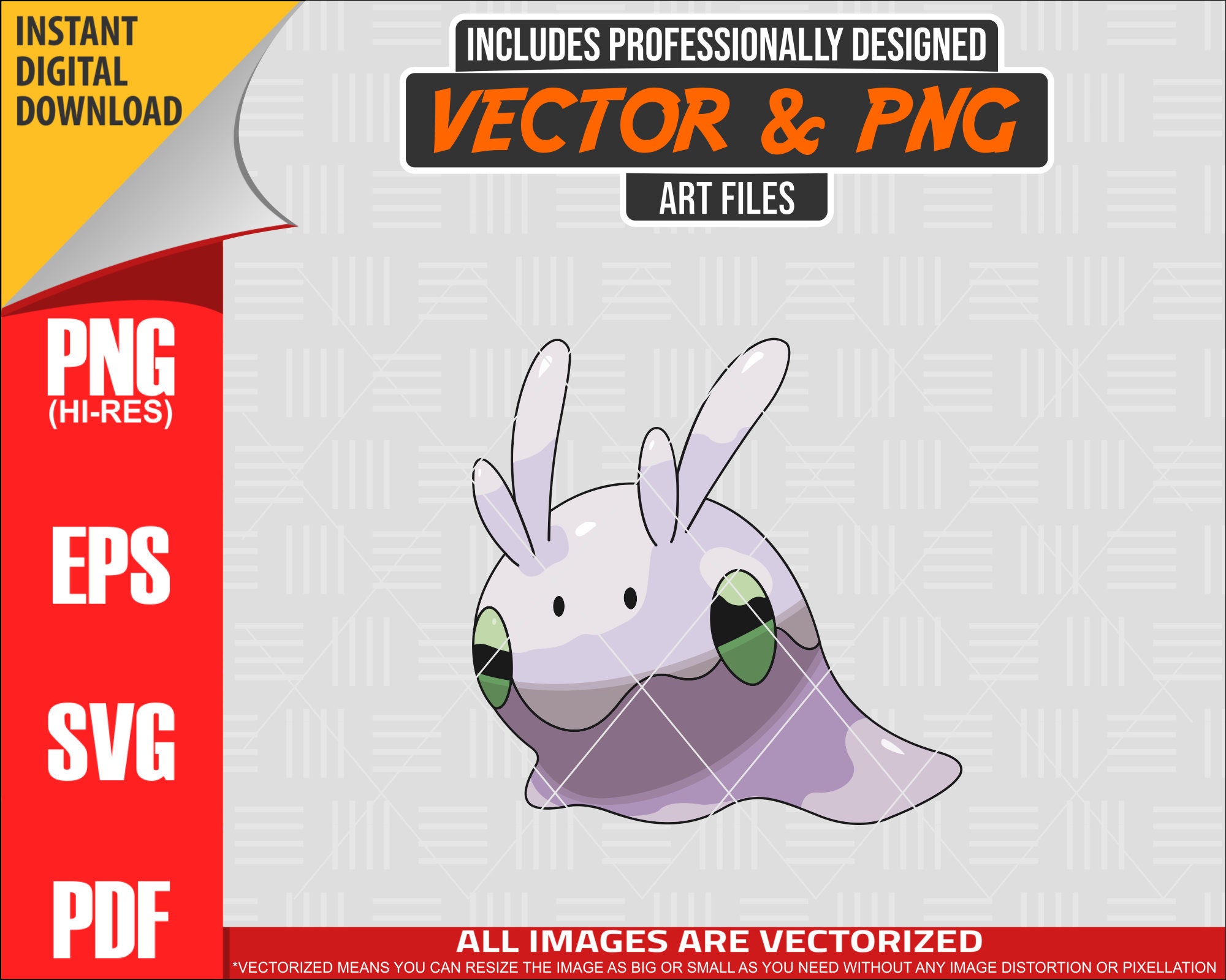 High Quality Pokemon Goomy SVG PNG 300 Dpi Clipart #704 - Etsy