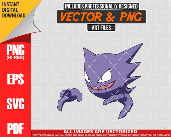 High Quality Pokemon Haunter SVG PNG 300 Dpi Clipart 093 - Etsy Australia