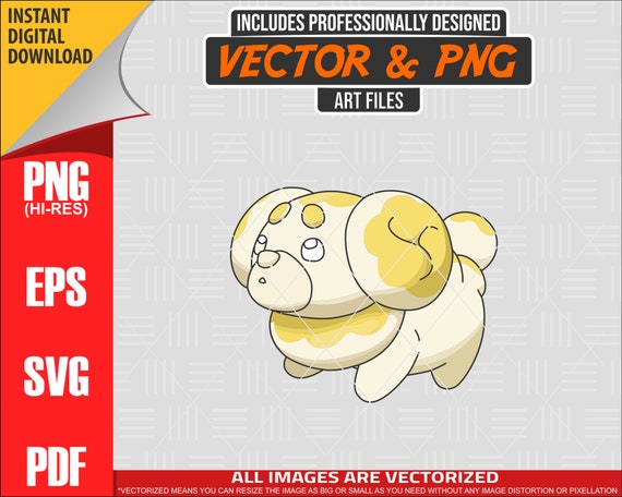 High Quality Pokemon Fidough SVG PNG 300 Dpi Clipart TBA - Etsy