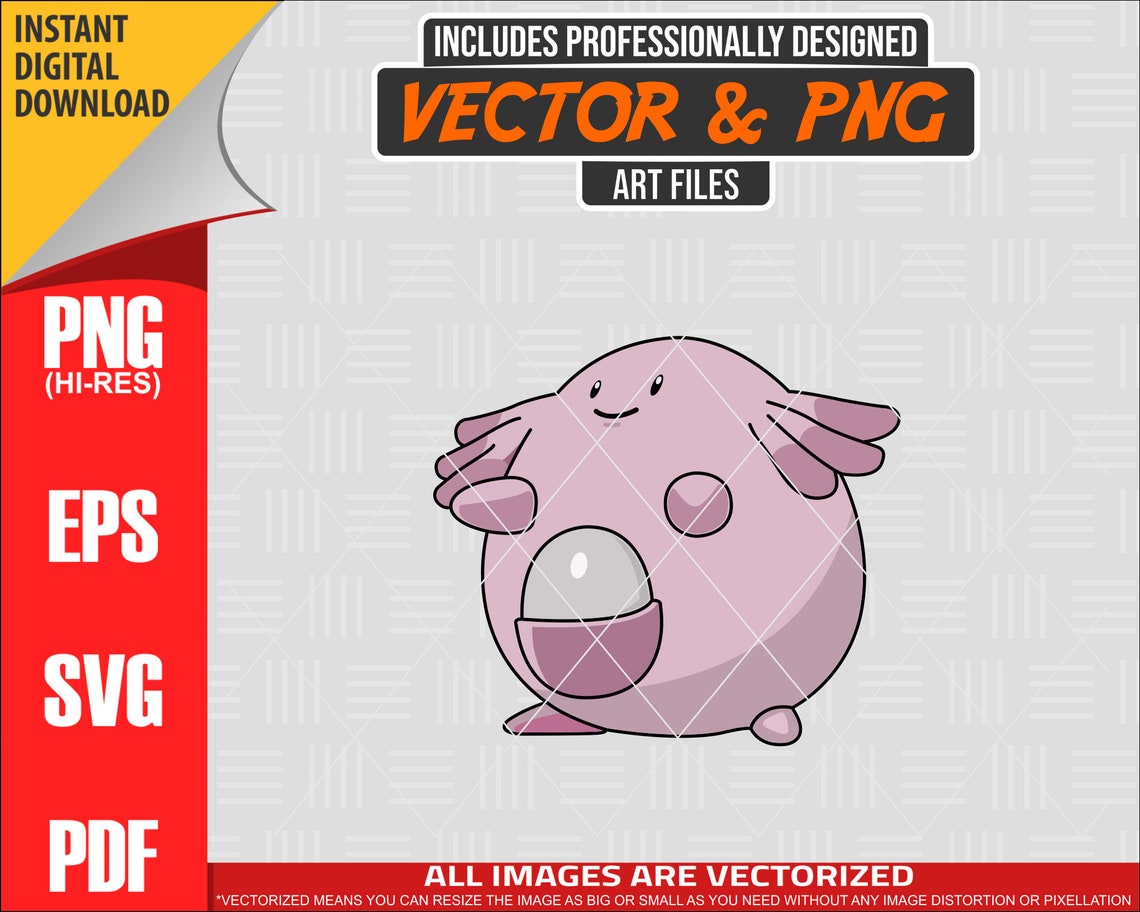 High Quality Pokemon Chansey SVG PNG 300 Dpi Clipart #113 - Etsy