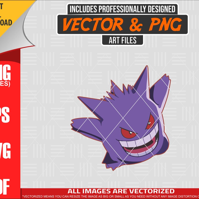 Gengar Svg - Etsy