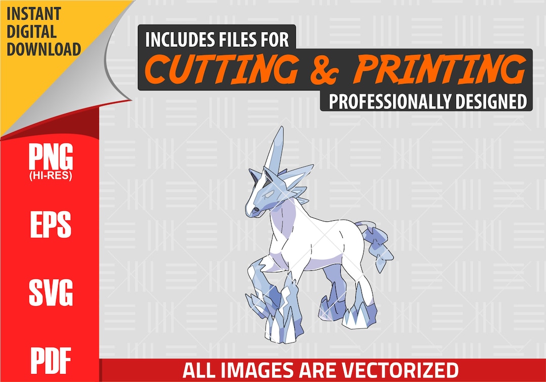 High Quality Pokemon Glastrier SVG PNG 300 Dpi Clipart 896 - Etsy