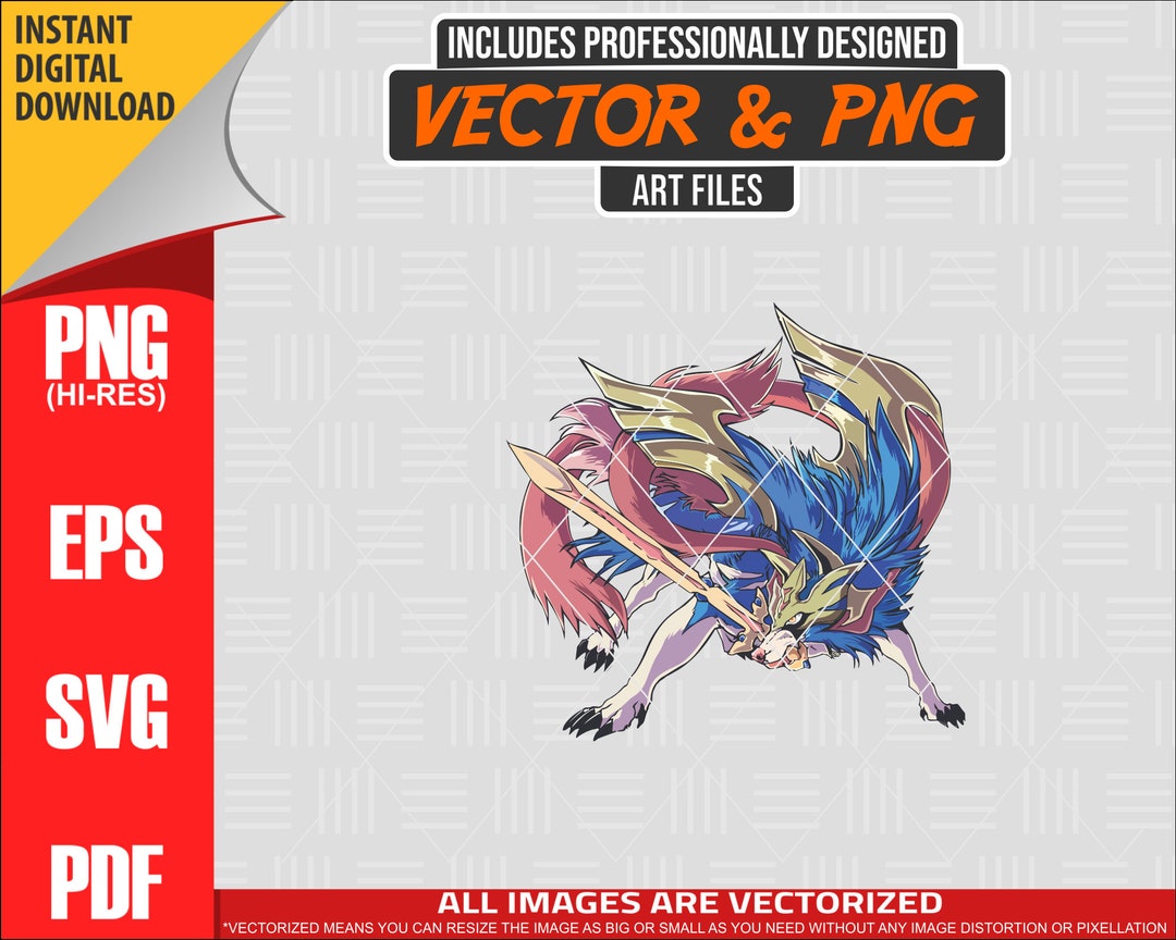 High Quality Pokemon Zacian Crowned SVG PNG 300 Dpi Clipart #888 - Etsy