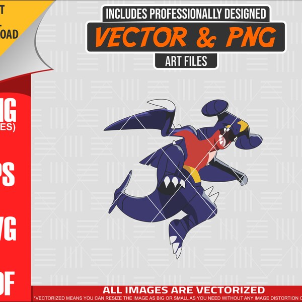 Garchomp Svg - Etsy
