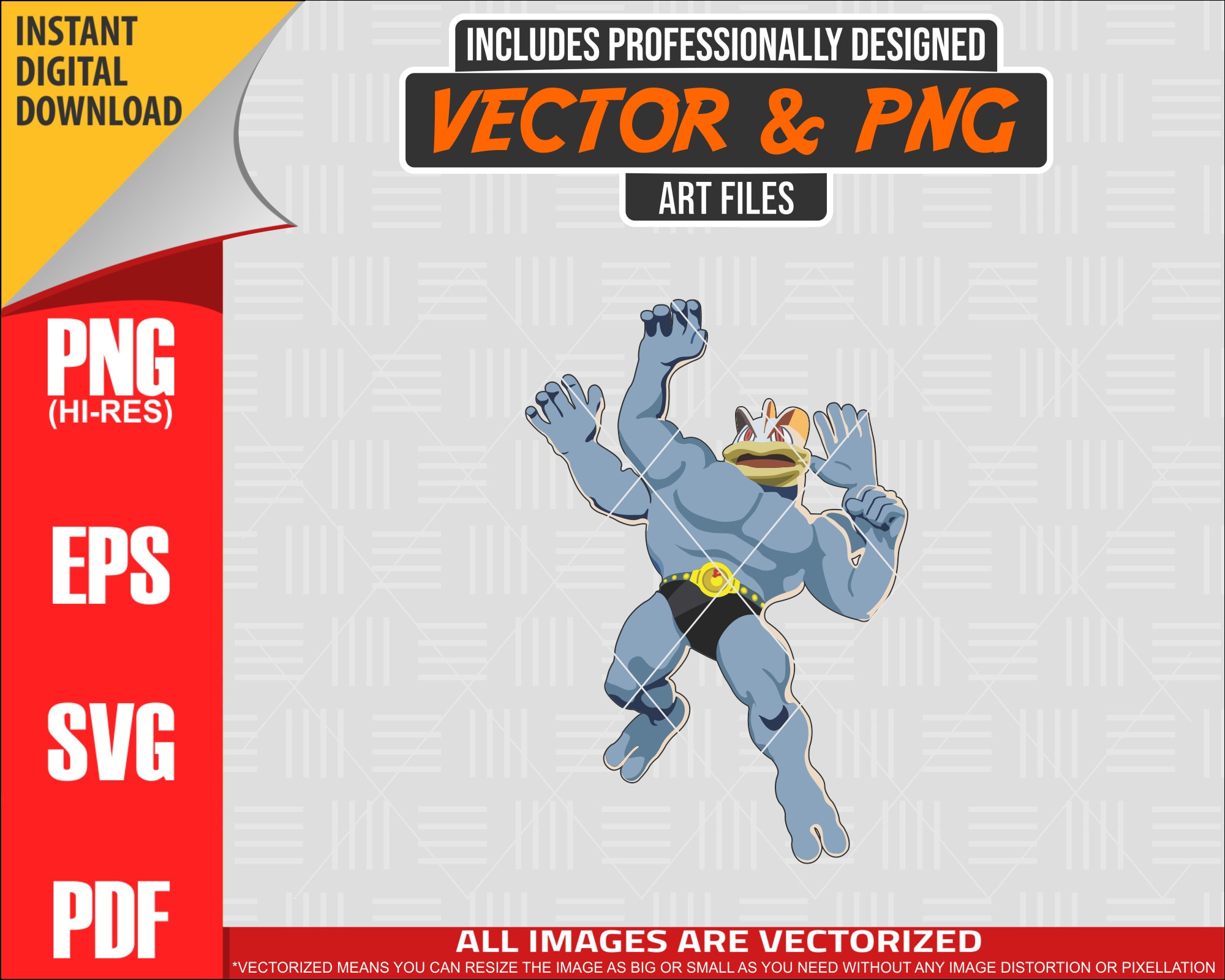 High Quality Pokemon Machamp SVG PNG 300 Dpi Clipart 068 - Etsy Hong Kong