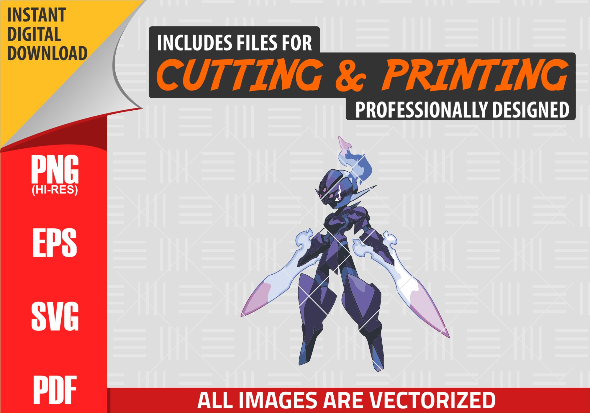High Quality Pokemon Ceruledge SVG PNG 300 Dpi Clipart #TBA - Etsy