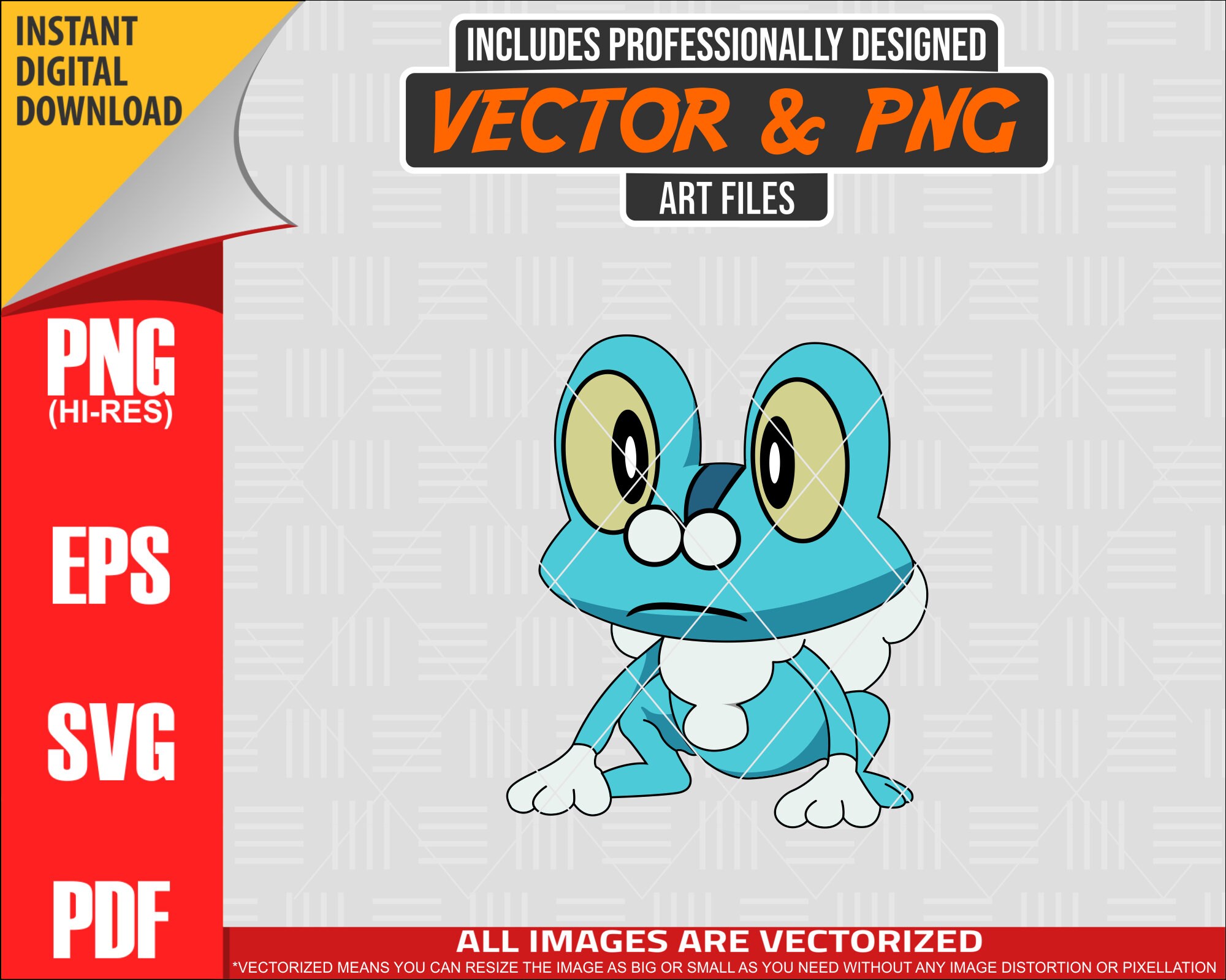 High Quality Pokemon Froakie SVG PNG 300 Dpi Clipart #656 - Etsy