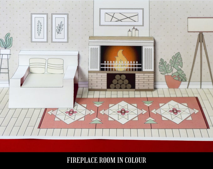 Printable PAPER Doll HOUSE Backgrounds Set- Pdf Instant Download - Use ...