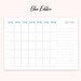 Printable Monthly Blank Calendar / A4 Printable Calendar / - Etsy