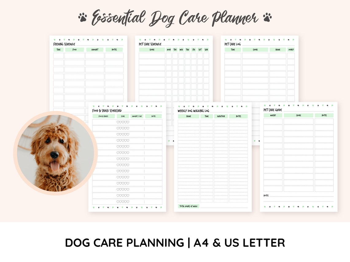 Essential Pet Care Planner | Instant Download | PDF Printable | A4 + US ...