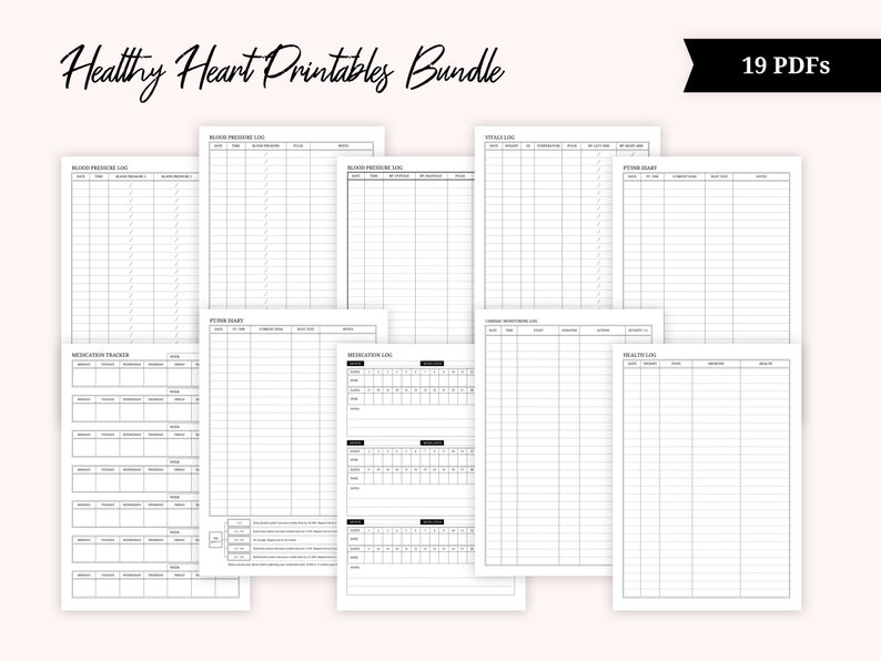 Healthy Heart Medication Log Book/ Anticoagulant Log / INR Tracker ...
