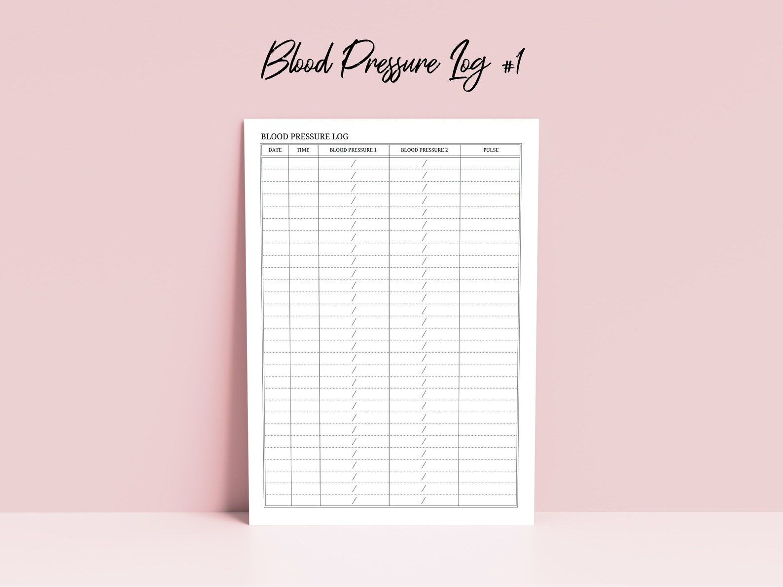 Blood Pressure Log Book Printable, High Blood Pressure Tracker ...