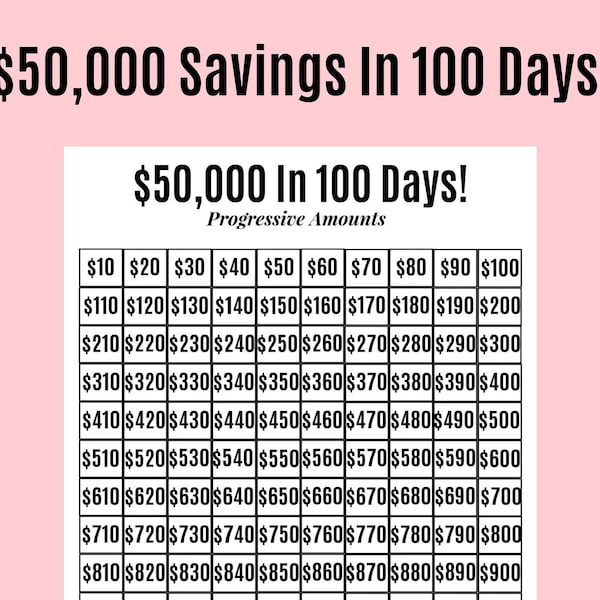 35,000 Money Saving Challenge Printable / Save 35,000 in 52 Weeks ...