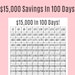 15,000 Money Saving Challenge Printable / Save 15,000 in 100 Days ...