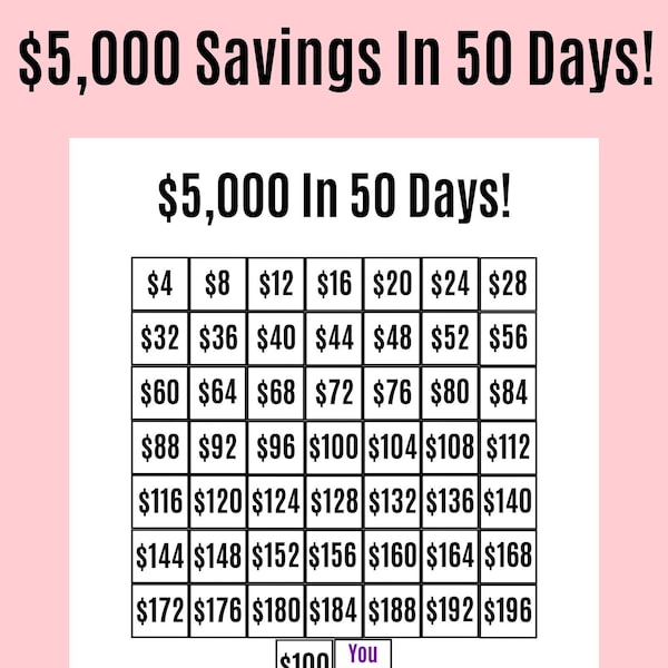 15,000 Money Saving Challenge Printable / Save 15,000 in 52 Weeks ...