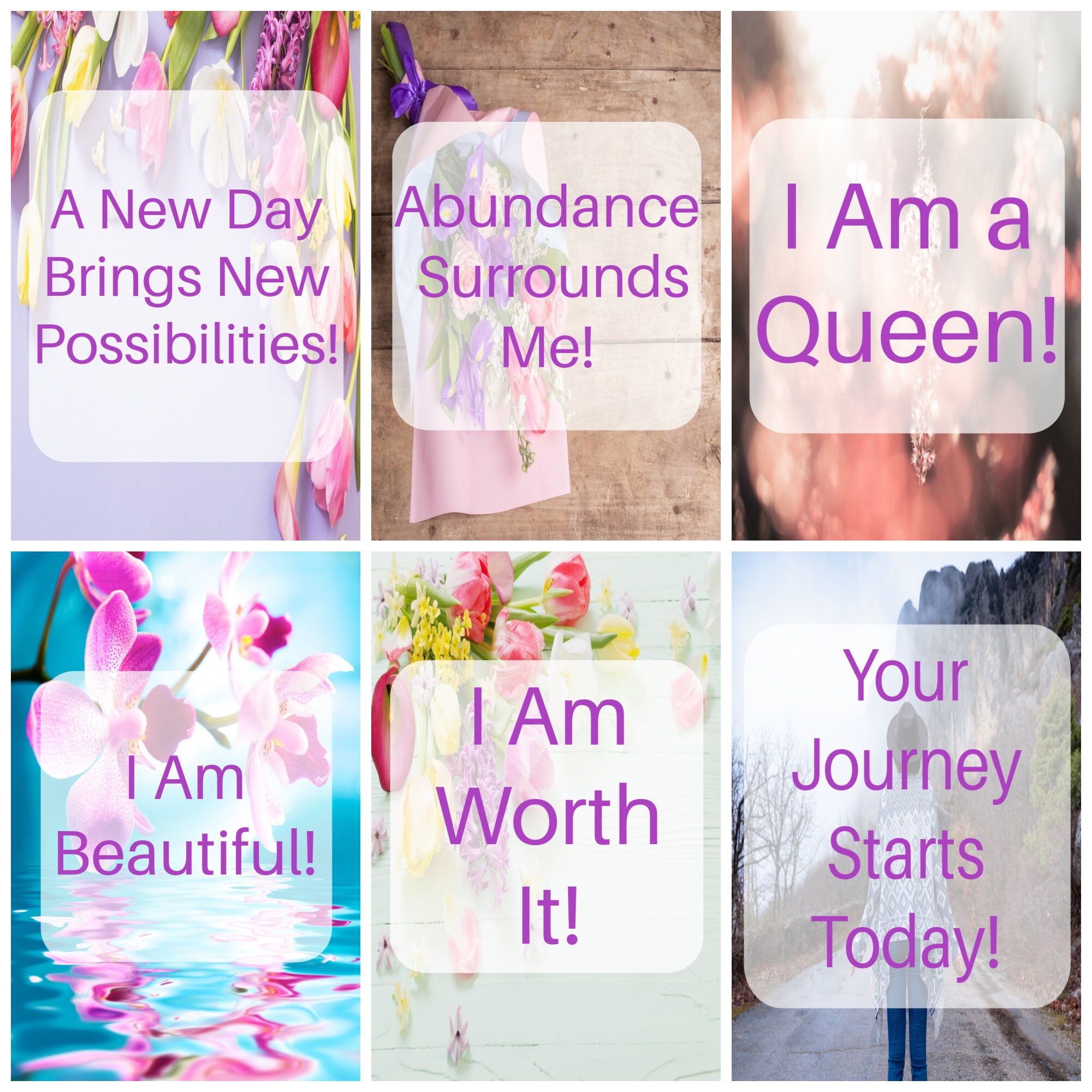 Positive Mindset Affirmations Printable / Digital Download / Mindset ...