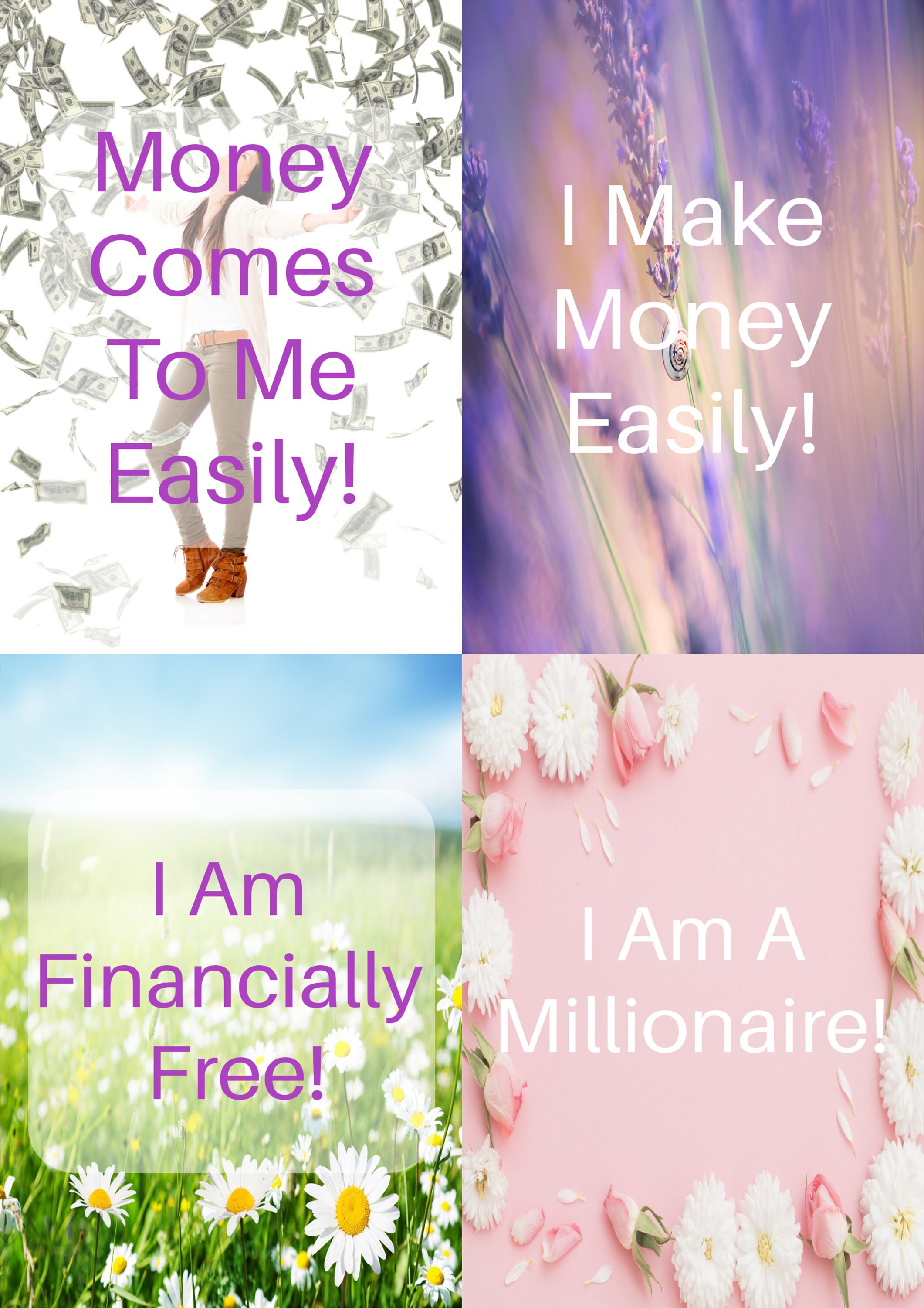 Positive Money Affirmations Printable / Digital Download / Money ...