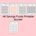 A6 Savings Funds Printable Bundle / Money Saving Challenge / Savings ...