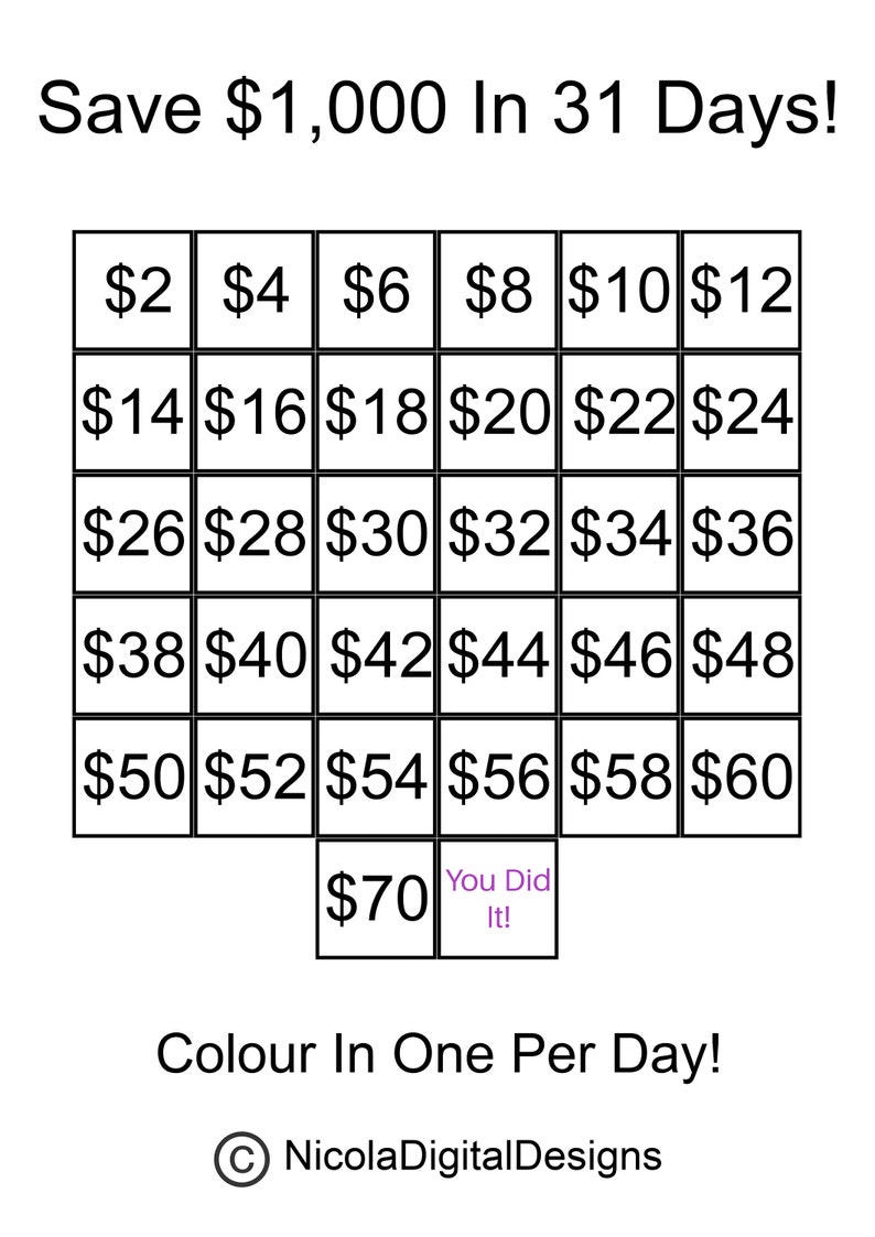 Money Saving Challenge Printable Bundle / Money Saving Challenge ...