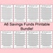 A6 Savings Funds Printable Bundle / Money Saving Challenge / Savings ...