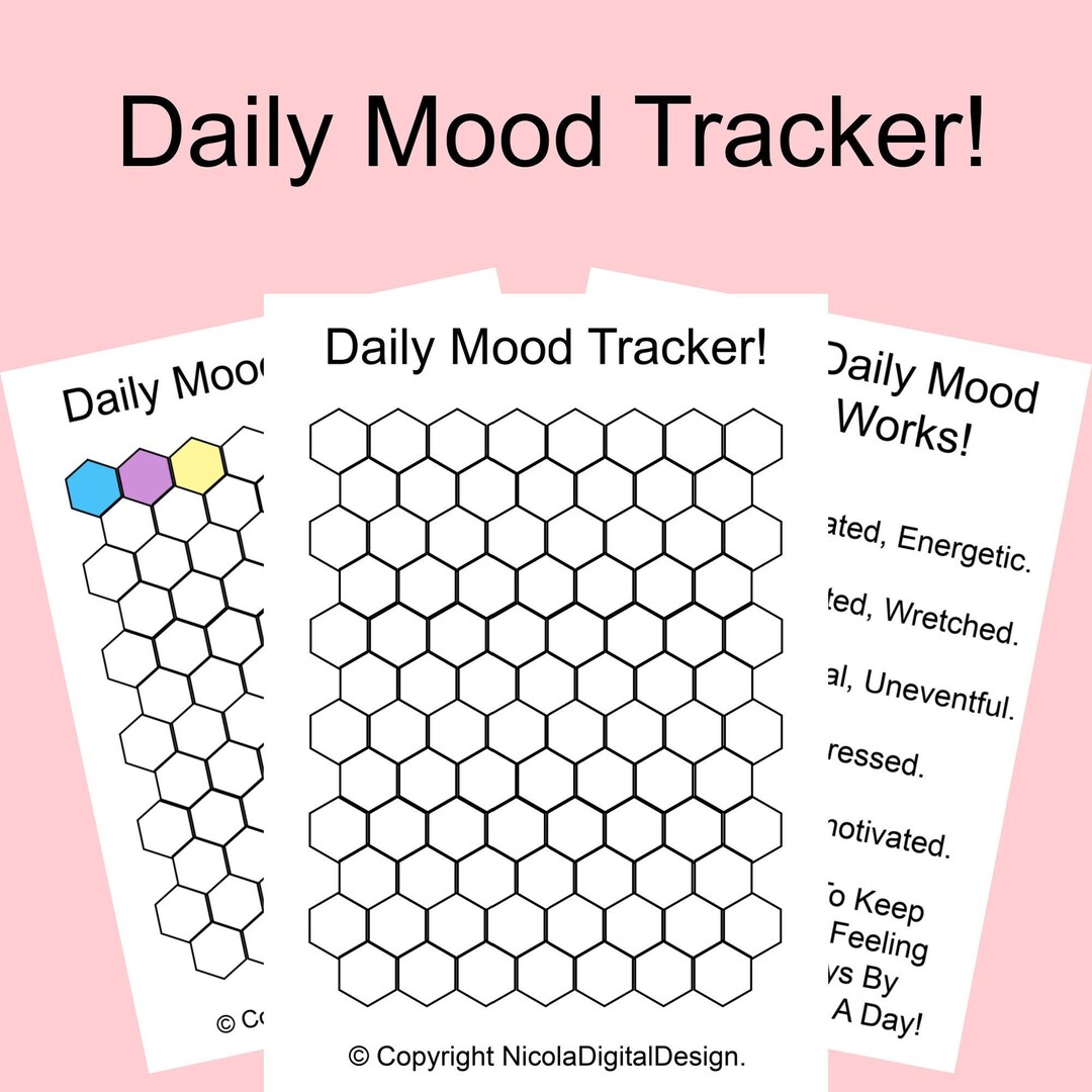 Daily Mood Tracker / Mood Tracker Printable / Emotion Tracker / Self ...