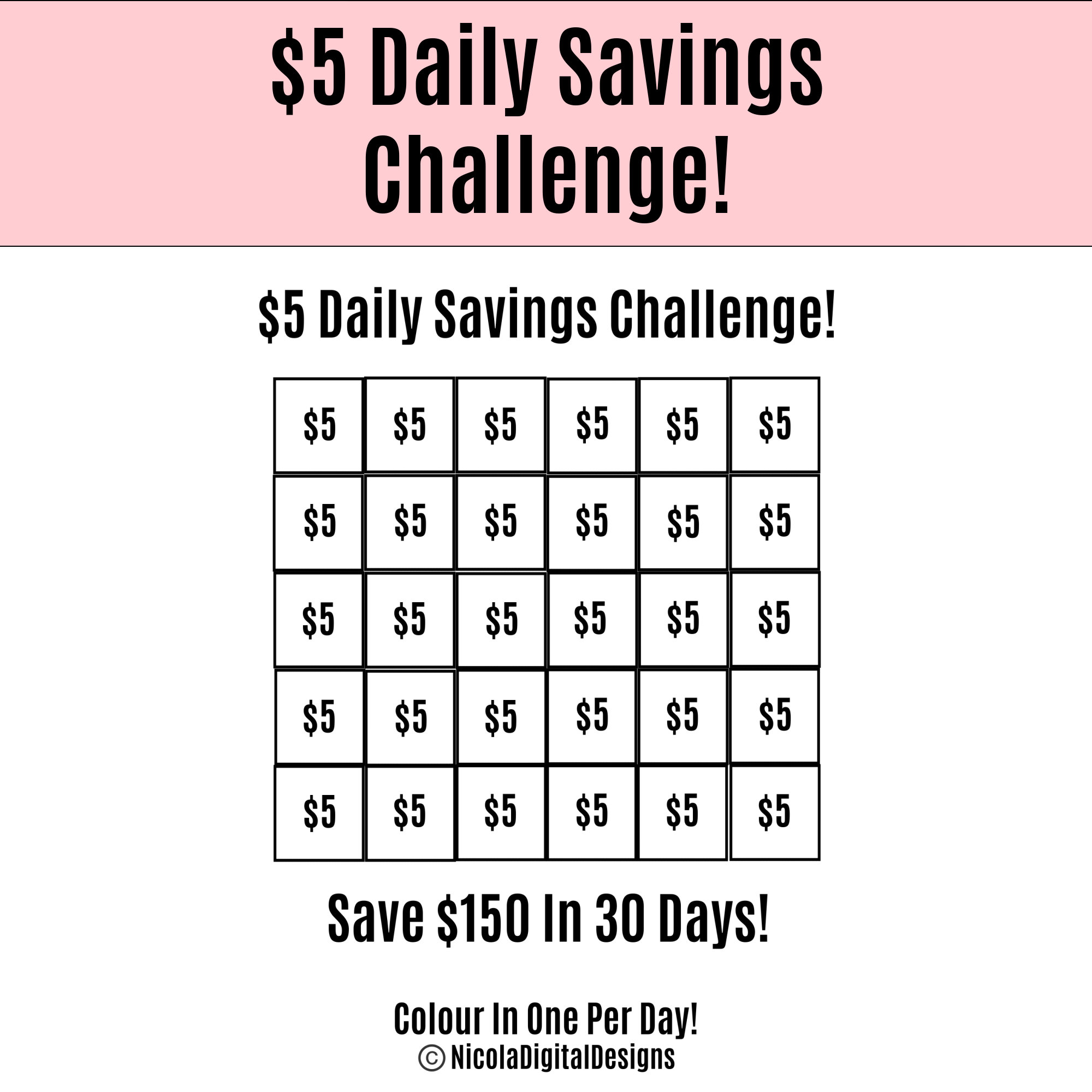 30 Days Savings Tracker Bundle / Money Saving Challenge / Savings ...