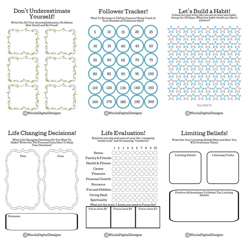 Manifest Your Year Journal Planner / Manifestation Journal / Gratitude ...