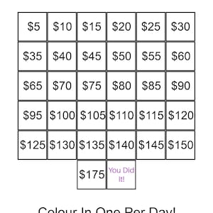 2,500 Money Saving Challenge Printable / Save 2,500 in 31 Days ...