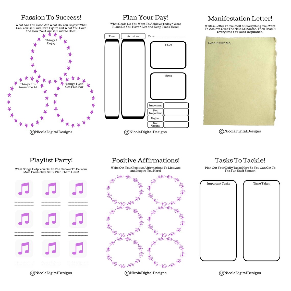 Manifest Your Year Journal Planner / Manifestation Journal / Gratitude ...