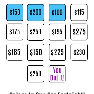 2500 Money Saving Challenge Printable / Save 2500 in 13 Fortnights ...