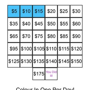 2,500 Money Saving Challenge Printable / Save 2,500 in 31 Days ...